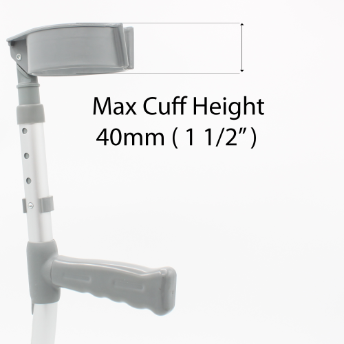 Neoprene Arm Crutch Cuff Covers For NHS Crutches - Black